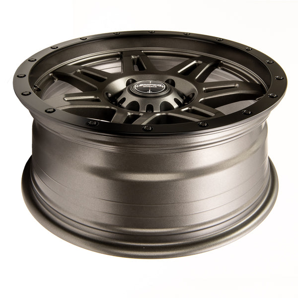 RECOIL Matt Gun Metallic / Black Lip – sniperwheels