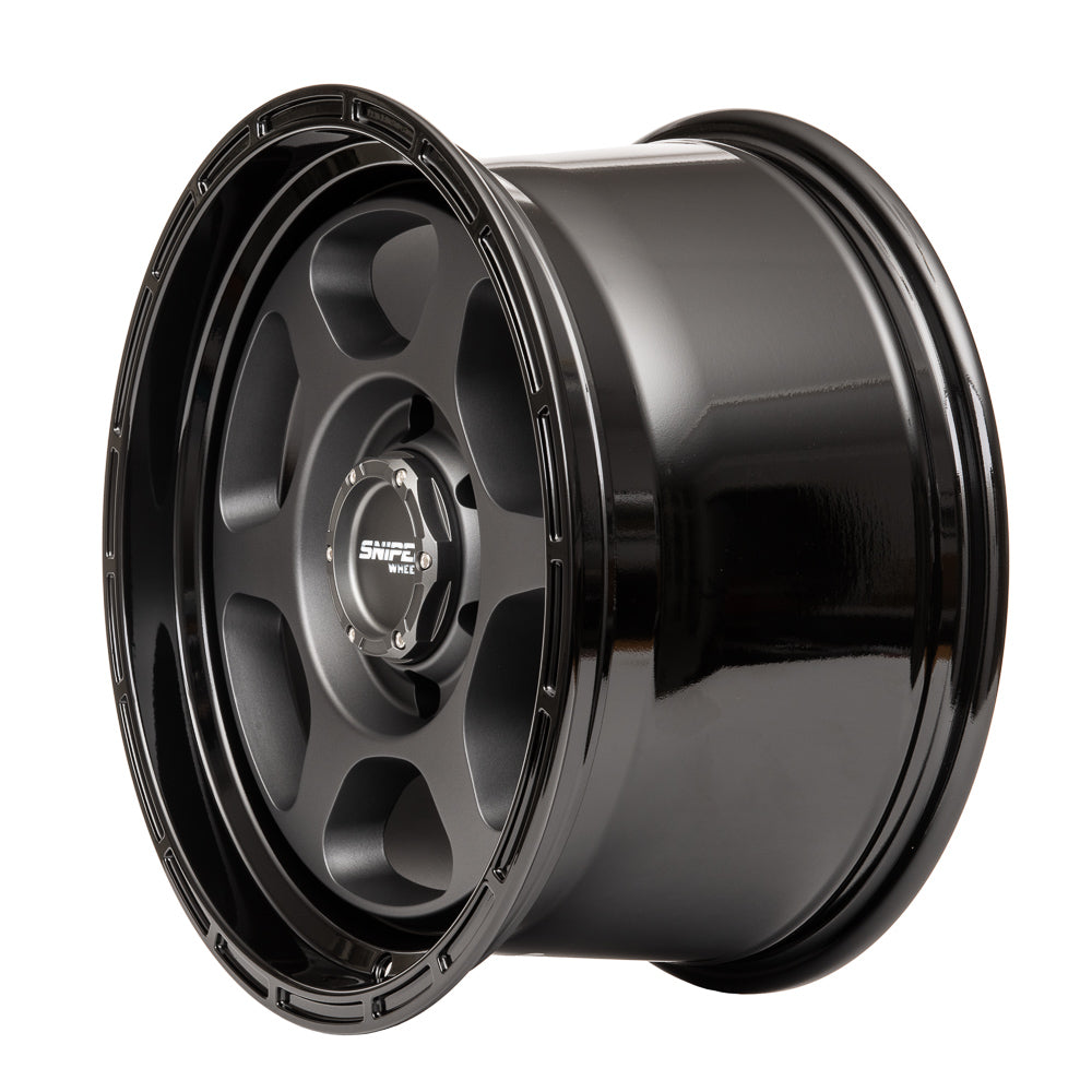 FRONTLINE Matt Gun Metallic / Gloss Black Lip – sniperwheels