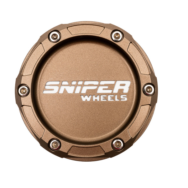 Sniper Wheels Matt Bronze Centre Cap White Lettering – sniperwheels