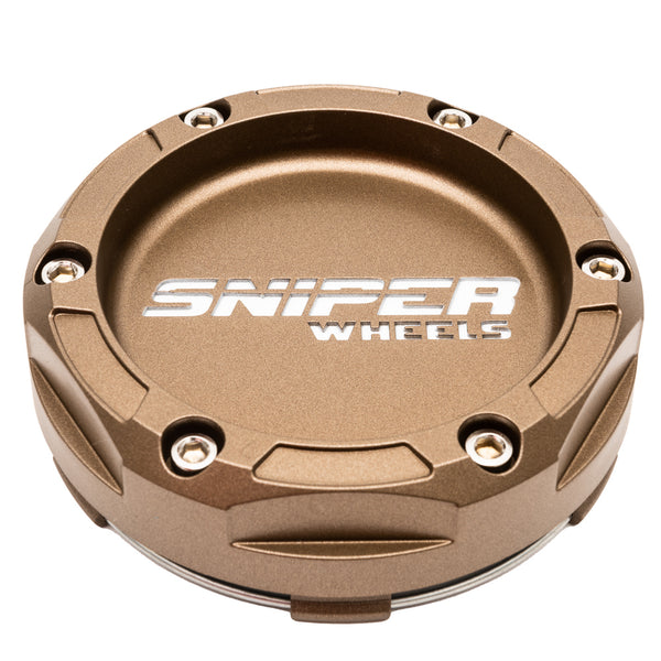 Sniper Wheels Matt Bronze Centre Cap White Lettering – sniperwheels